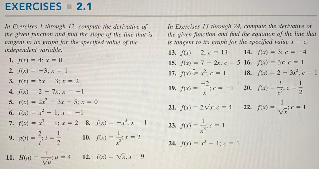 Solved EXERCISES 2.1 In Exercises 1 through 12, compute the | Chegg.com
