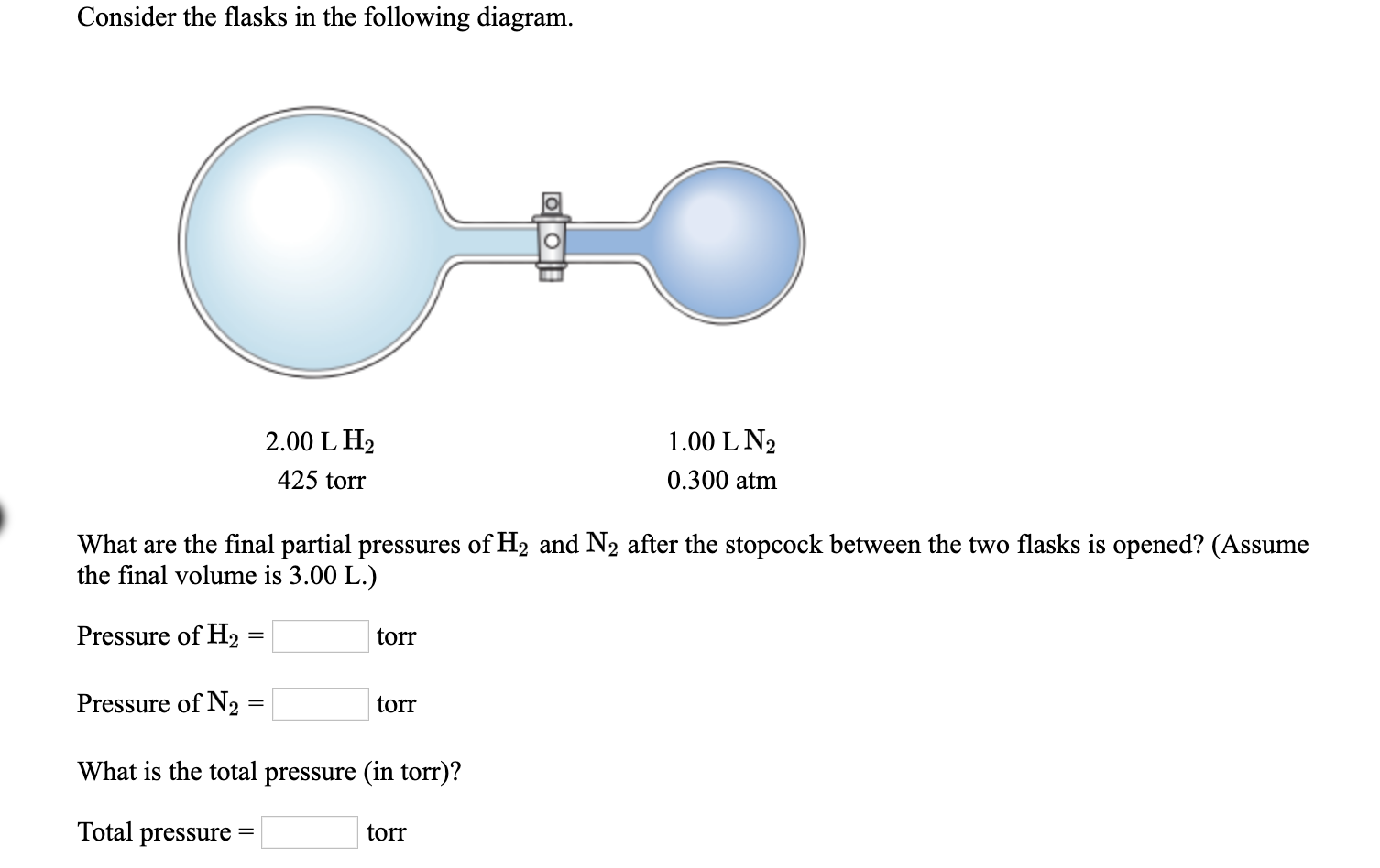 Solved Consider the flasks in the following diagram. 2.00 | Chegg.com