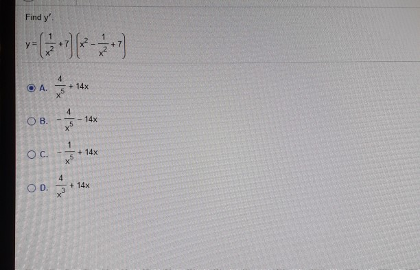Solved Find y' 06. -14 + 143 3+ 14% | Chegg.com