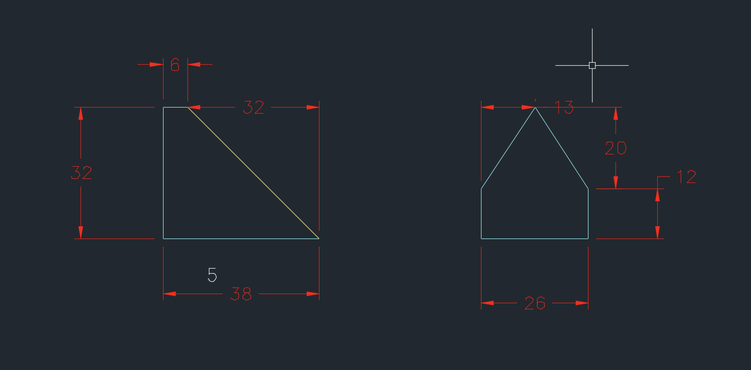 Solved Based on given dimensions of the top and right view, | Chegg.com