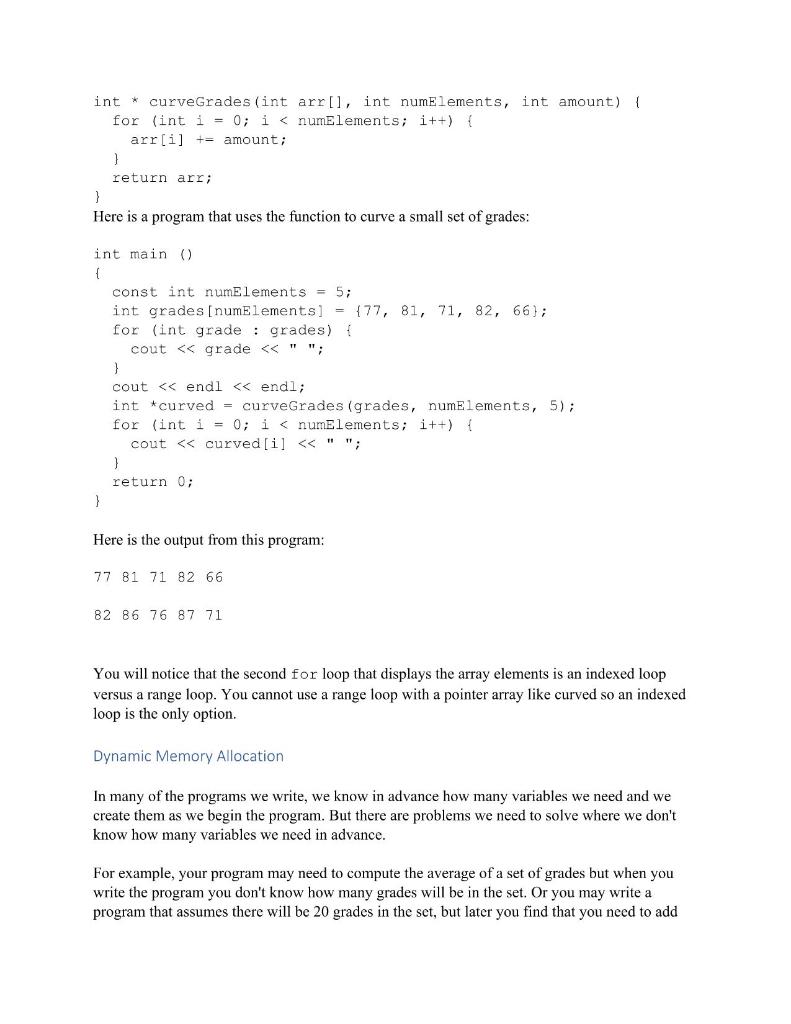 Solved Pointers A pointer is a variable that stores a memory | Chegg.com