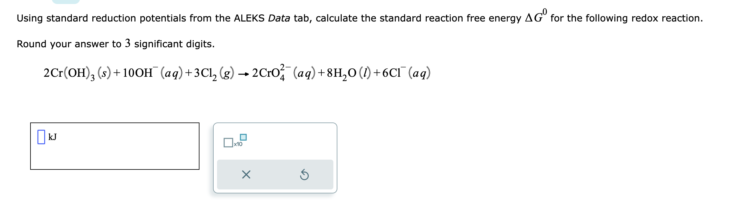 Solved Using standard reduction potentials from the ALEKS | Chegg.com