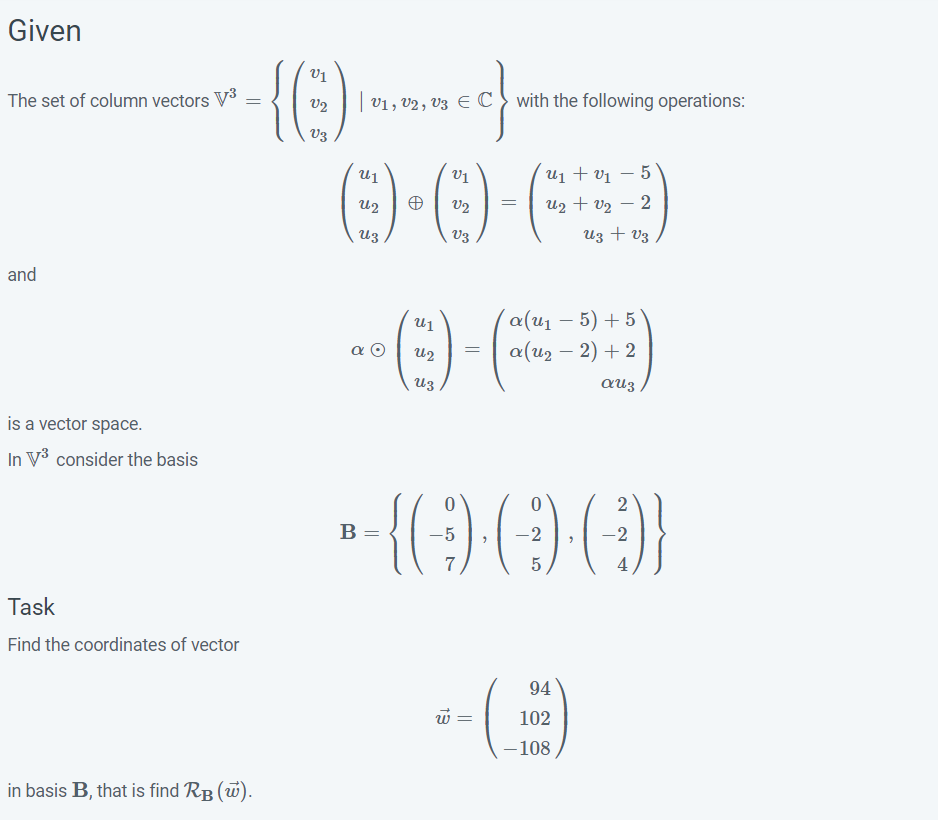 Solved The set of column vectors | Chegg.com