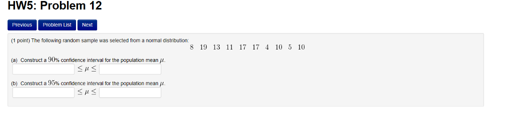 Solved HW5: Problem 12 Problem ListNext (1 point) The | Chegg.com
