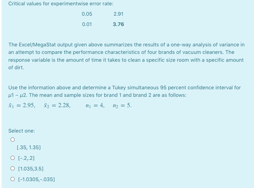 Solved ANOVA table Source SS df MS F p-value Treatment 6.000 | Chegg.com