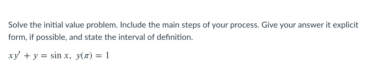 Solved Solve the initial value problem. Include the main | Chegg.com