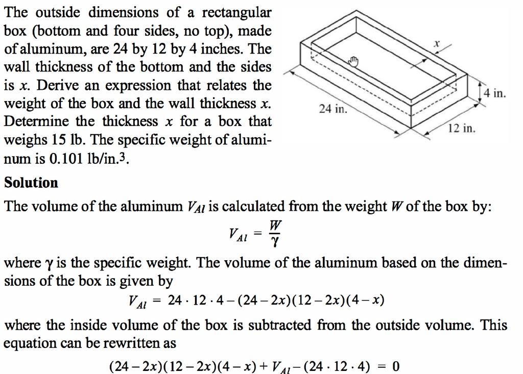The outside dimensions of a rectangular box (bottom | Chegg.com