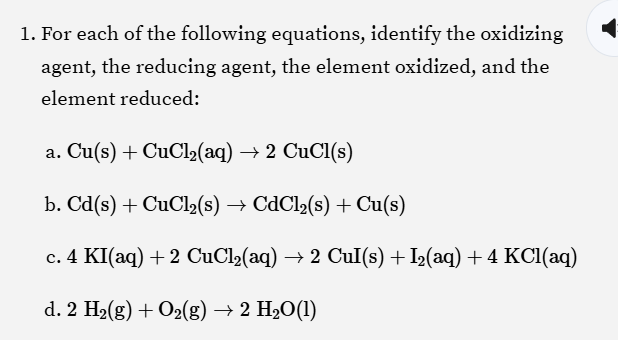 Solved For each of ﻿the following equations, identify the | Chegg.com