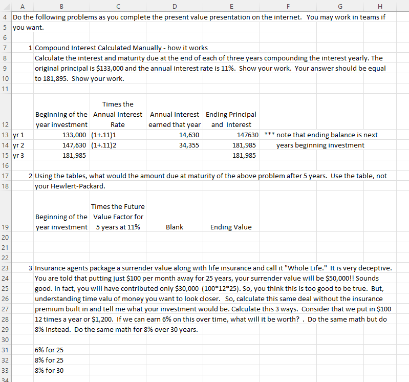 Solved Please show your work to help me understand. Each | Chegg.com