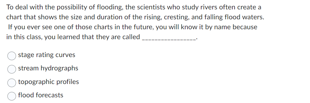 Solved To deal with the possibility of flooding, the | Chegg.com