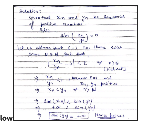 Solved Let (xn) and (yn) be sequences of positive numbers | Chegg.com