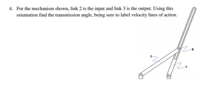 For the mechanism shown, link 2 is the input and link | Chegg.com