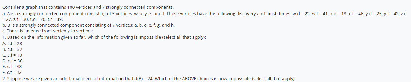 Solved Consider A Graph That Contains 100 Vertices And 7