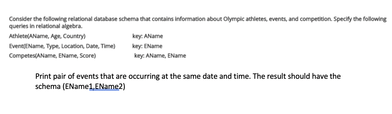Solved Consider the following relational database schema | Chegg.com