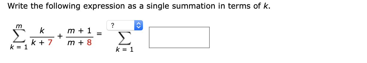 Solved Write The Following Expression As A Single Summation