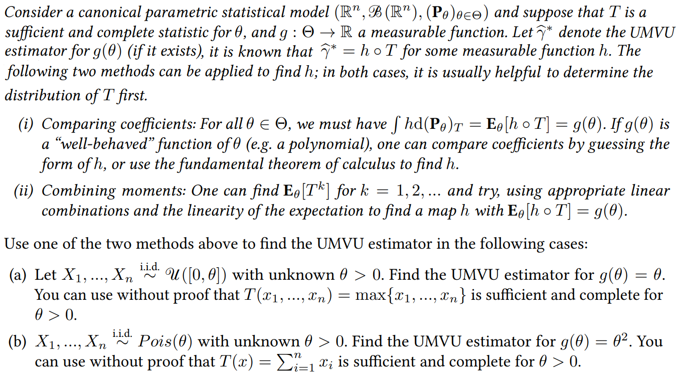 Solved Consider a canonical parametric statistical model | Chegg.com