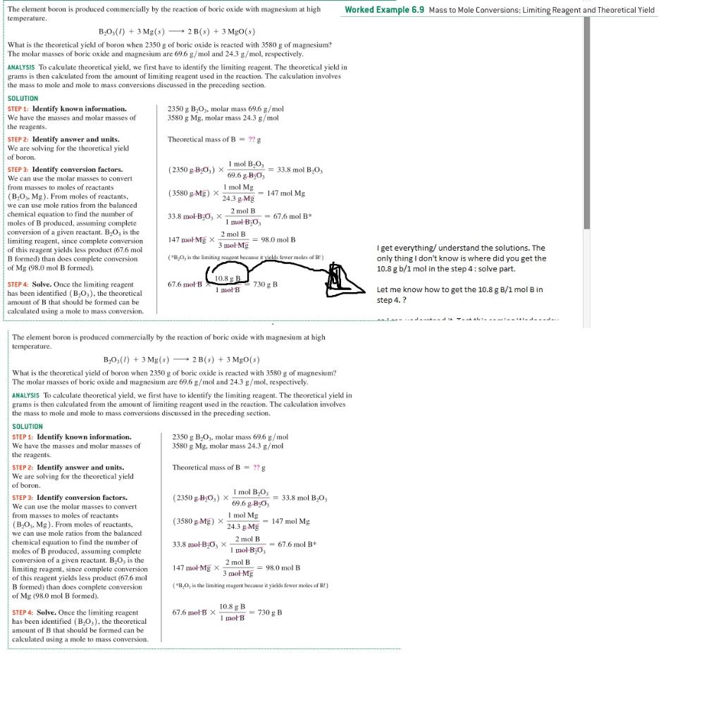 Solved The element boron is produced commercially by the | Chegg.com