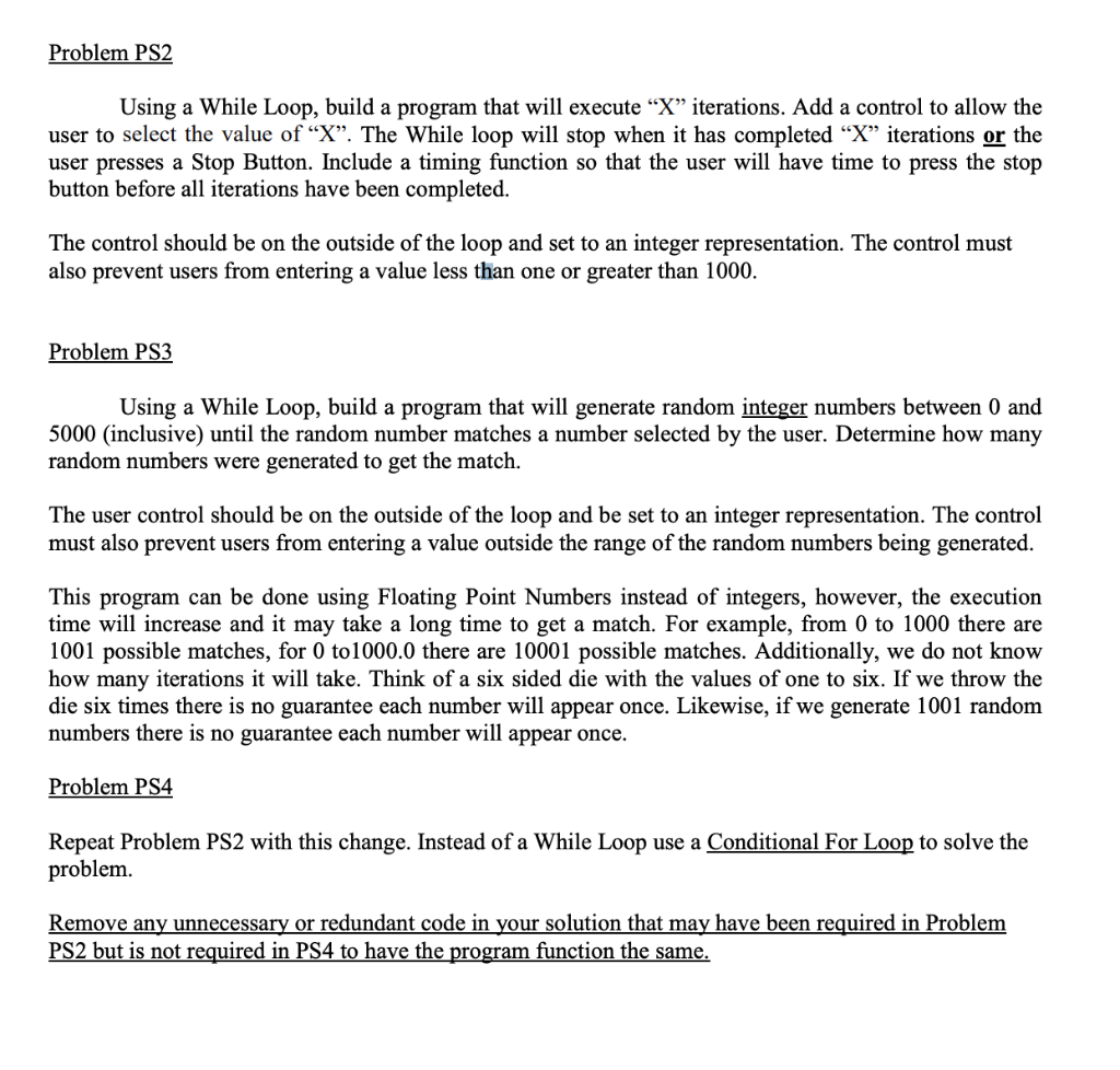 Solved Problem PS2 Using a While Loop, build a program that | Chegg.com