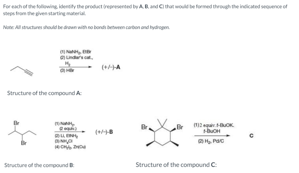 Solved For each of the following, identify the product | Chegg.com