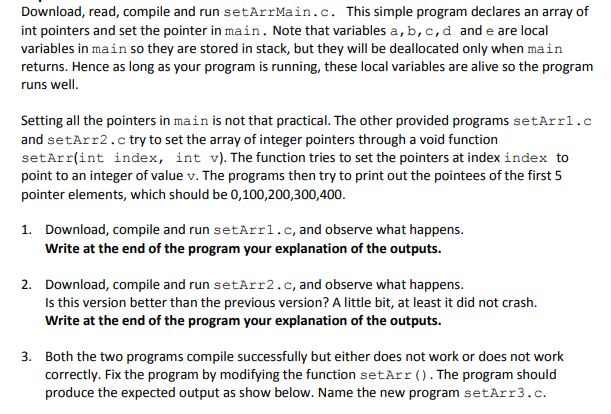 Solved Array of pointers. Dynamic memory allocation. Heap. | Chegg.com