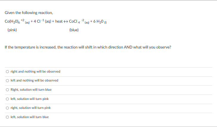 Solved Given the following reaction, | Chegg.com