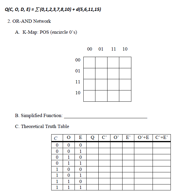 Solved QIC, O, D, E) = (0,1,2,3,7,8,10) + d(5,6,11,15) 2. | Chegg.com