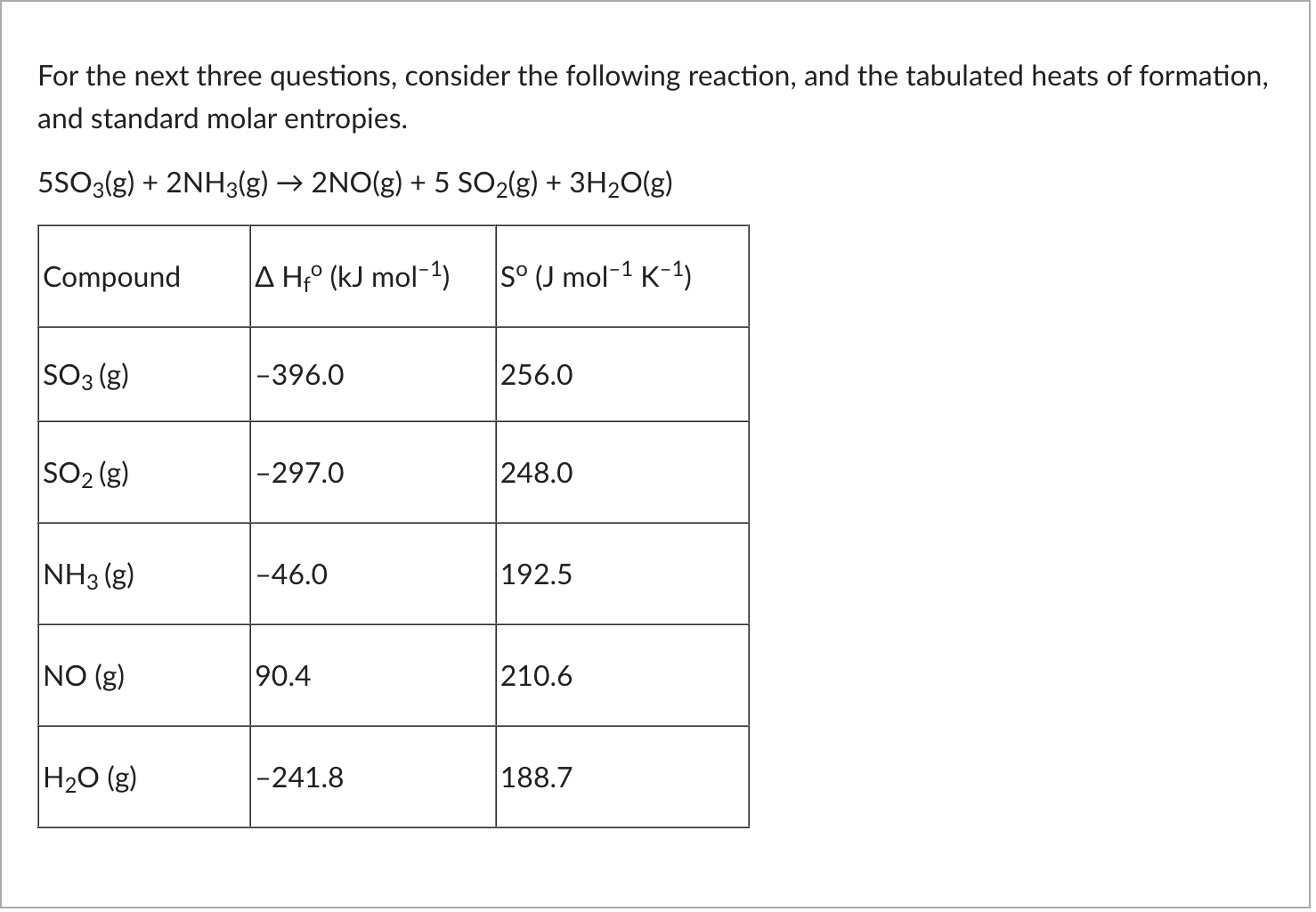 Solved For the next three questions, consider the following | Chegg.com