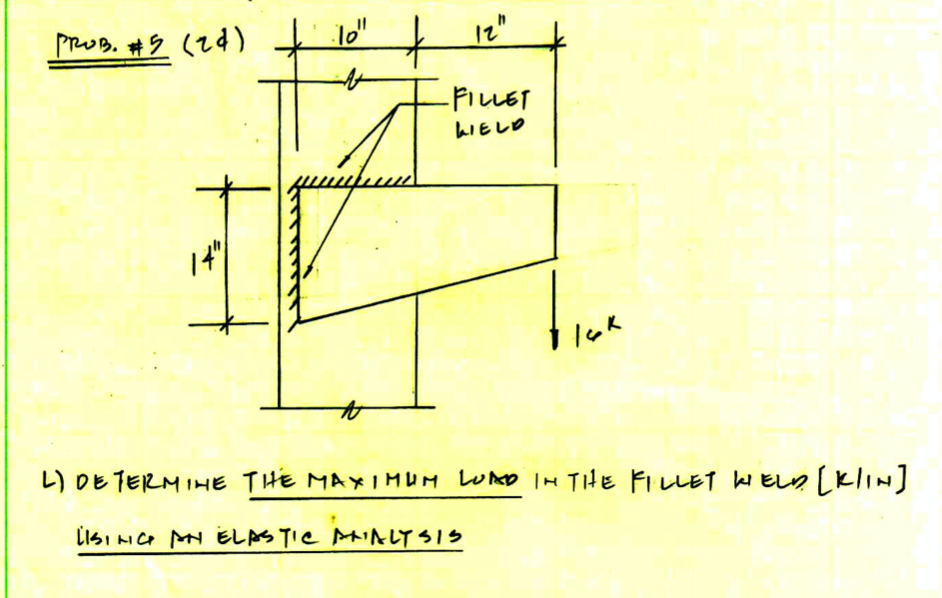 Solved 12" PRUB. #5 (24) *lo" 10" -FILLET LELO 14" Link A L | Chegg.com