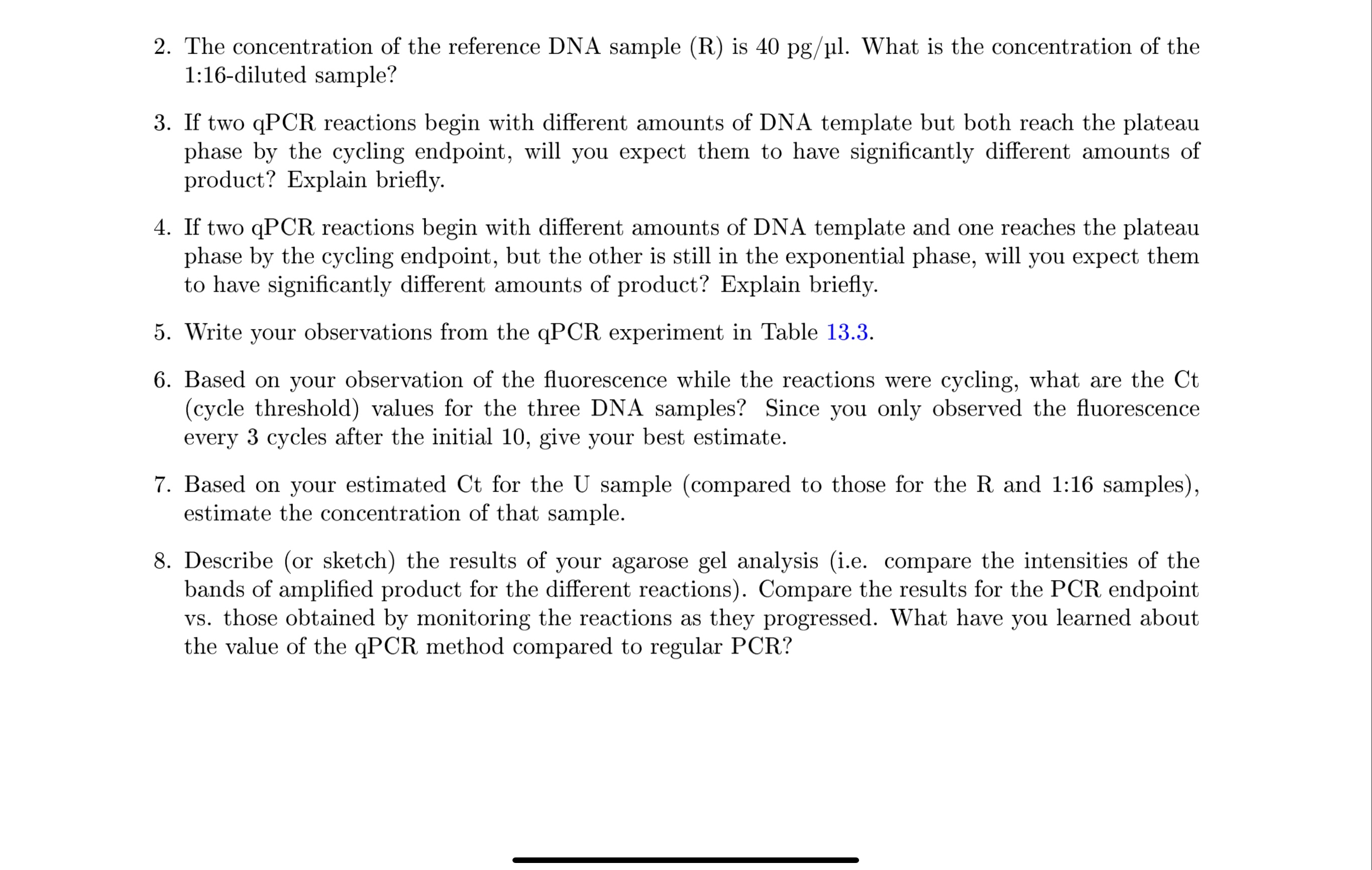 1. If DNA sample B has a concentration 21 that of DNA | Chegg.com