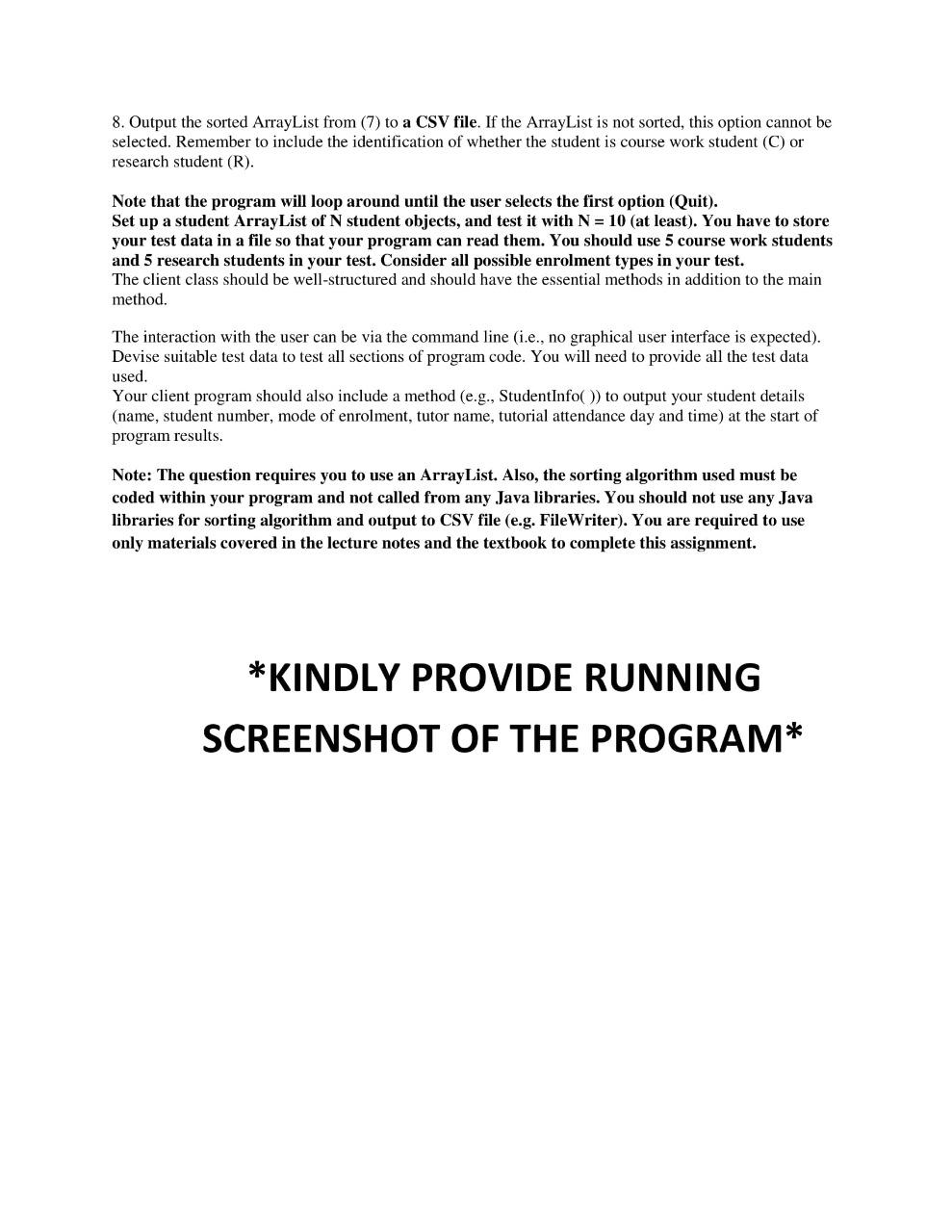 Solved Question First, you need to design, code in Java, | Chegg.com