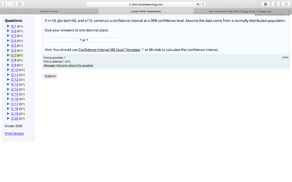 Solved ohm.lumenlearning.com Student Home Lumen OHM | Chegg.com