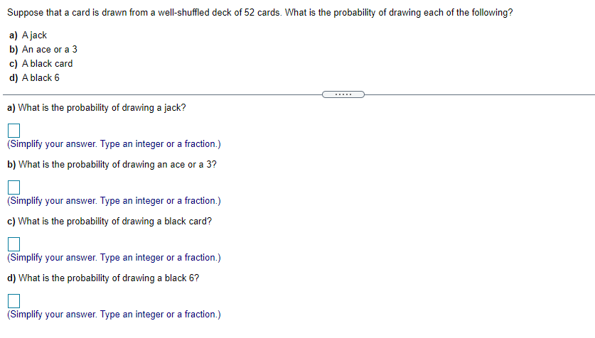 Solved Suppose that a card is drawn from a well-shuffled | Chegg.com