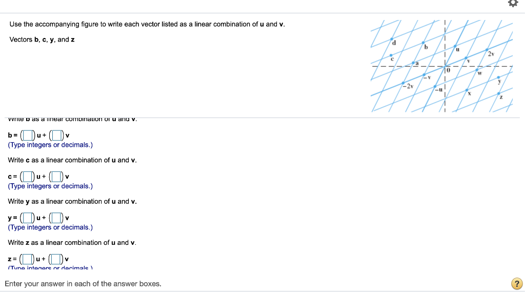 Solved Use the accompanying figure to write each vector | Chegg.com