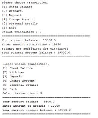 Solved Design and develop a Java program for an ATM machine. | Chegg.com