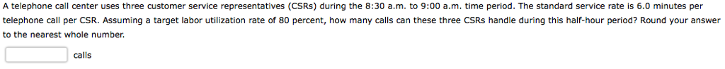 Solved A telephone call center uses three customer service | Chegg.com