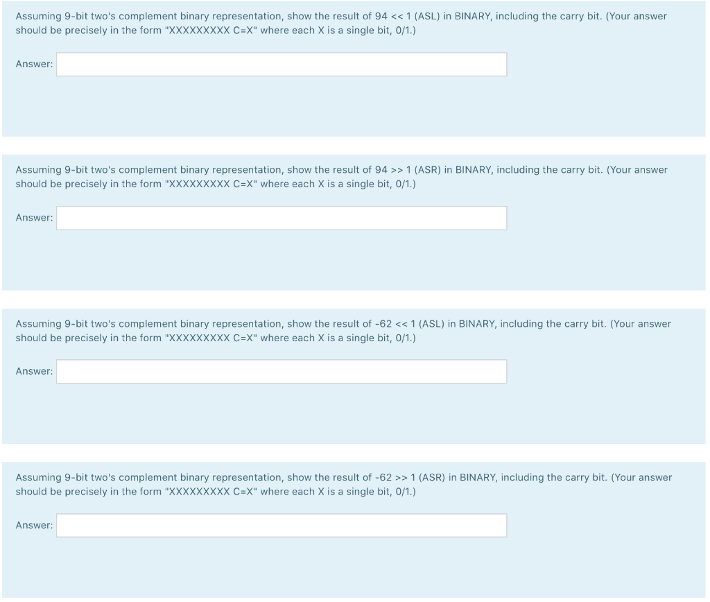 Solved Assuming 9-bit two's complement binary | Chegg.com