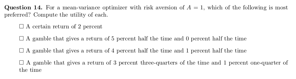 Solved Question 1 According To The Capm In A Graph With
