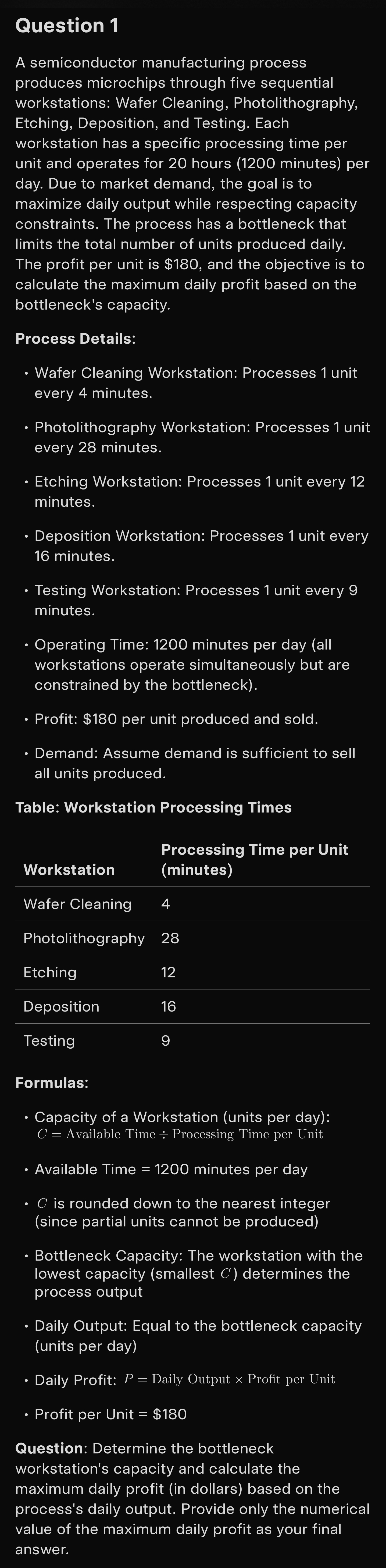 Solved Evaluating Workstation Efficiency and Identifying | Chegg.com