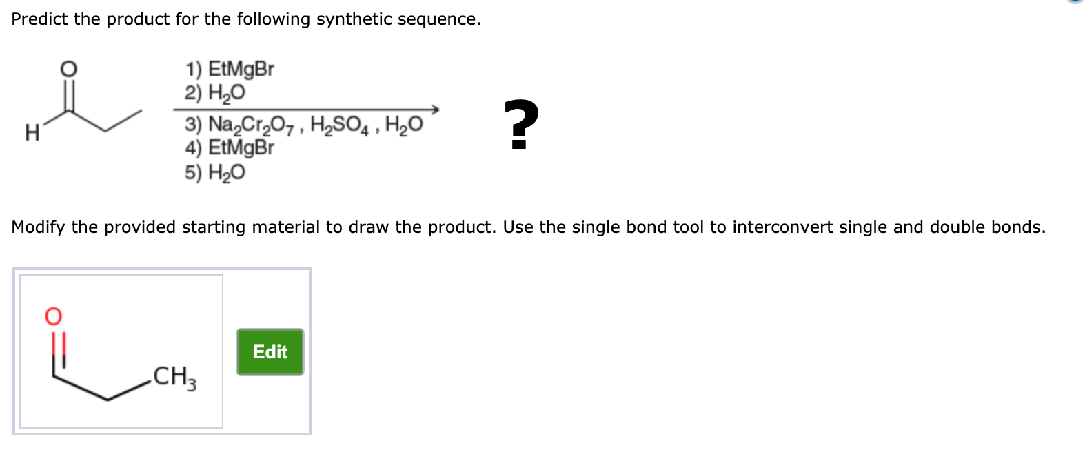Solved Predict the product for the following synthetic | Chegg.com