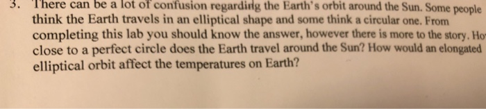 Solved 3. There be lot of confusion regarding the Earth's | Chegg.com