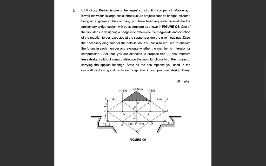 1 UEM Group Berhad is one of the largest construction | Chegg.com