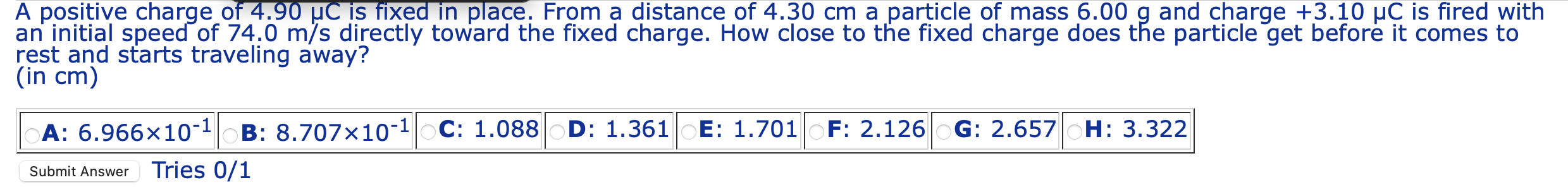 Solved A positive charge of 4.90μC is fixed in place. From a | Chegg.com