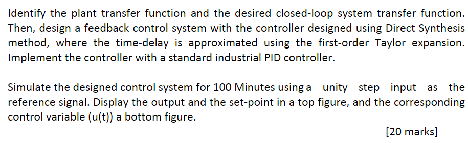 Solved A concentration control loop in an industrial | Chegg.com