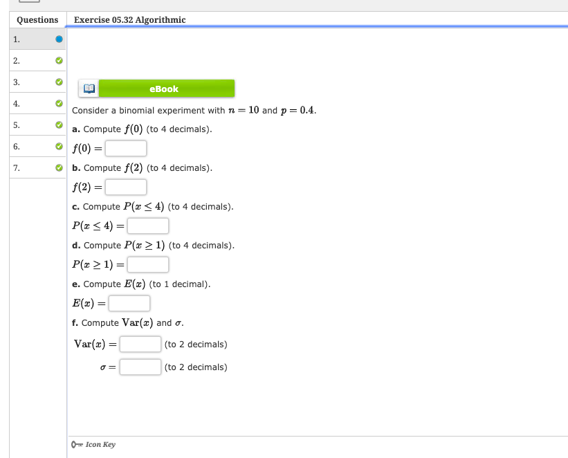 Solved Questions Exercise 05.32 Algorithmic eBook 6. | Chegg.com