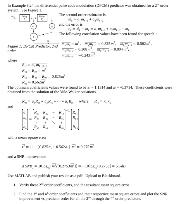 Solved In Example 8.24 the differential pulse code | Chegg.com
