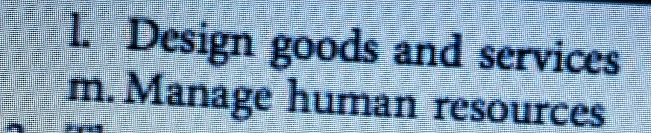 Solved 1. Consider the following list of generic business | Chegg.com