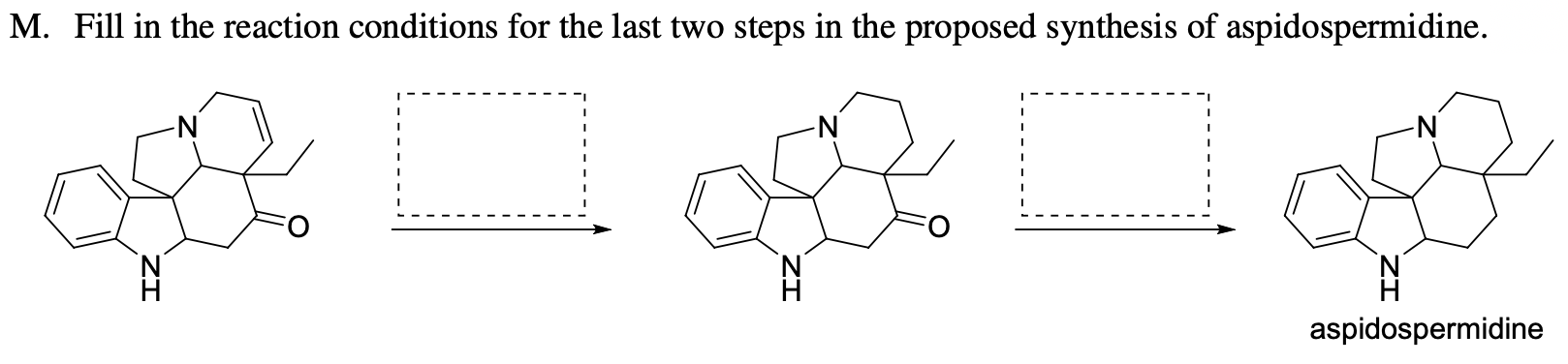 Solved 4. Aspidospermidine is an alkaloid natural product | Chegg.com
