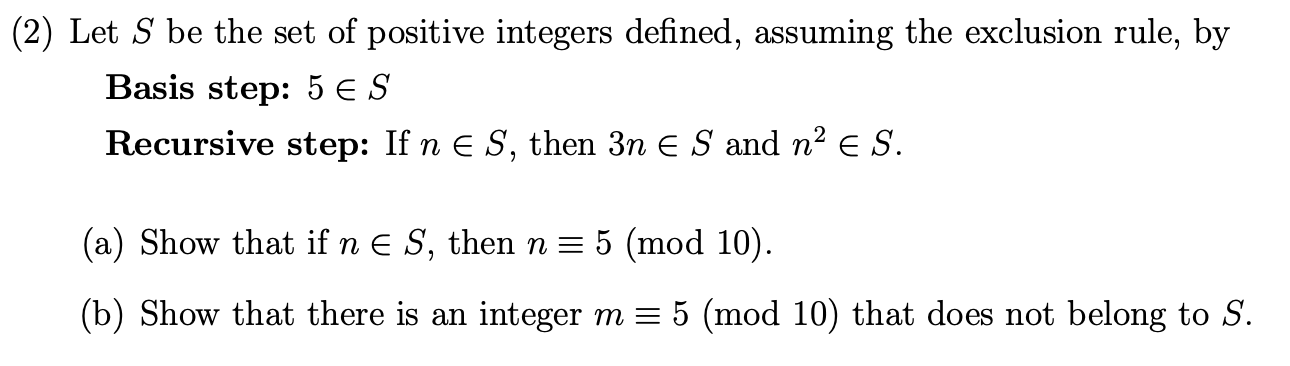 Solved Let S be the set of positive integers | Chegg.com