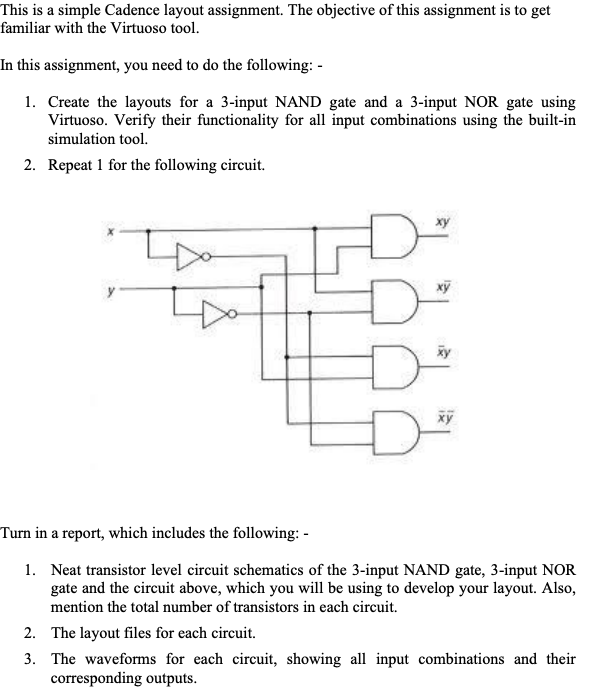 This is a simple Cadence layout assignment. The | Chegg.com