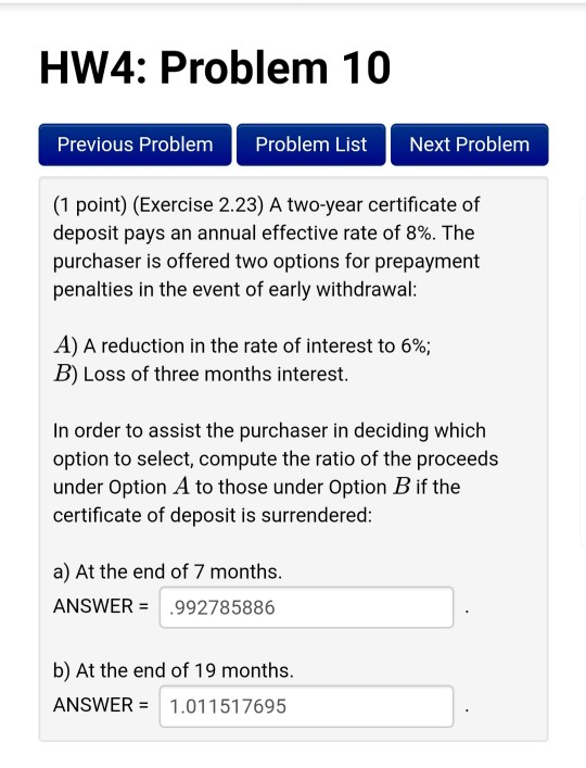 Solved HW4: Problem 10 Previous Problem Problem List Next | Chegg.com